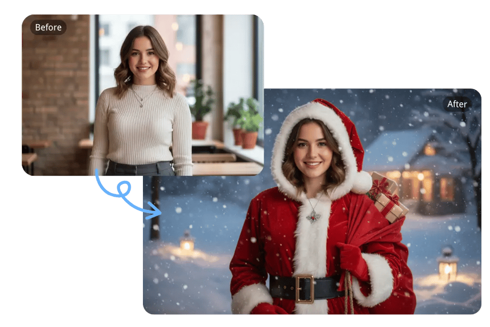 Santa Yourself: Convert Photo into Santa Claus Free Online | Bylo.ai