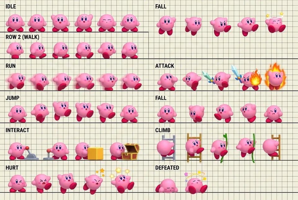 AI Sprite Sheet Generator Online - Free Sprite Sheets AI by Bylo AI